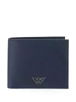 Emporio Armani Logo-plaque Bifold Wallet - Blue