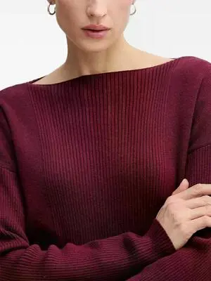 Sisley Boat-neck Ribbed-knit Sweater