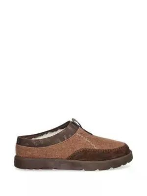 Sorel Byways Whipstitch-trim Shearling-lined Mules - Brown
