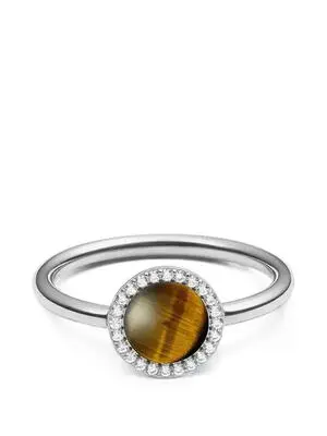 DANIEL WELLINGTON Audrey Tiger Eye Ring - Silver