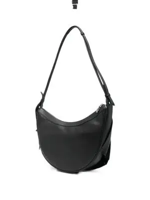 Lacoste M Hobo Pleated Leather Shoulder Bag