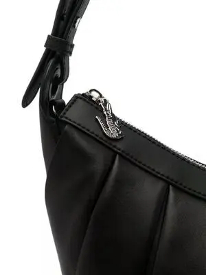 Lacoste M Hobo Pleated Leather Shoulder Bag