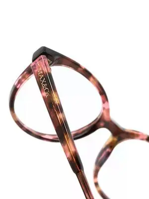 MAX&CO. Tortoiseshell-effect Round-frame Glasses
