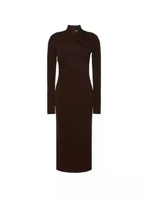Max Mara Estremo Draped Long-sleeve Dress