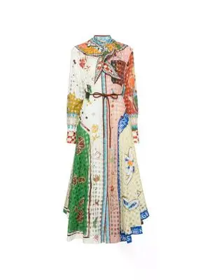 ALEMAIS Patchwork-printed Dress - White