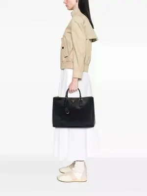 Prada 2010-2026 Large Saffiano Lux Galleria Double Zip Satchel