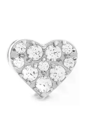 DANIEL WELLINGTON Crystal-embellished Heart Stud Earring - Silver
