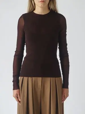 MEIMEIJ Long-sleeved Polyamide Slim Fit Top - Brown