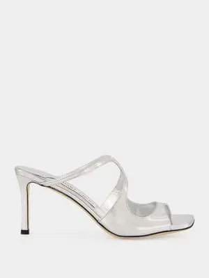 JIMMY CHOO Anise Patent Leather Mules With Mid-stiletto Heel