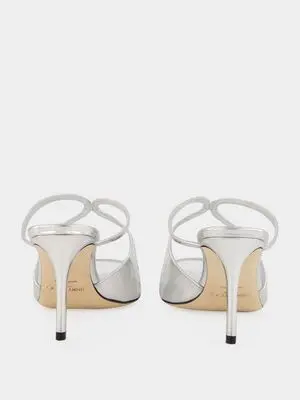 JIMMY CHOO Anise Patent Leather Mules With Mid-stiletto Heel