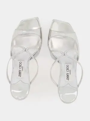 JIMMY CHOO Anise Patent Leather Mules With Mid-stiletto Heel