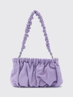 Marni Ruched Synthetic Suede Shoulder Bag - Pink