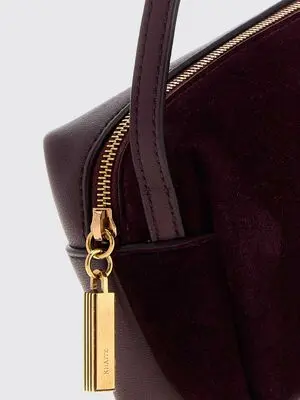 Khaite Kye Suede Mini Crossbody Bag With Laminated Logo