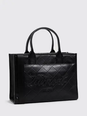 TWINSET Quilted Synthetic Leather Handbag With Tone-on-tone Lettering Logo