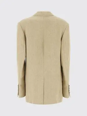 TOTEME Short Single-breasted Blazer In Pure Linen With Lapel Collar And Flap Pockets