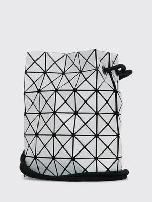 Issey Miyake Mini Bucket Bag With Drawstring Closure And Shoulder Strap - White
