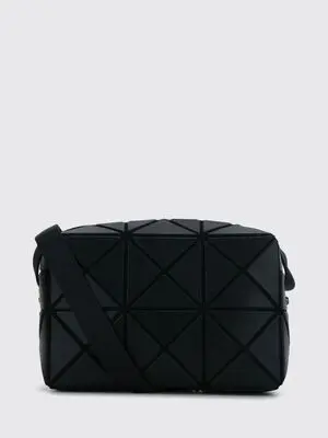 Issey Miyake Mini Camera Bag With Geometric Design And Flat Strap - Black