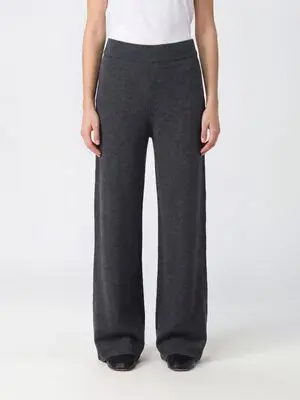 Pinko High-waisted Wool And Cashmere Knit Palazzo Trousers - Grey
