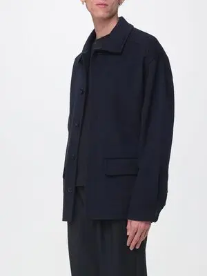 Marni Virgin Wool And Cashmere Shirt Jacket With Dropped Shoulders