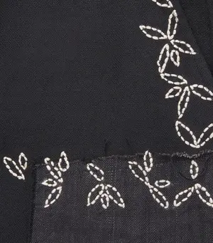 KARTIK RESEARCH Wool-linen Embroidered Patchwork Trousers