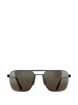 BLACKFIN Ventura Rectangle-frame Sunglasses - Black