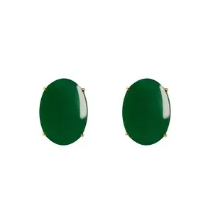 CRYSTALLINE JEWELLERY Emerald Agate Earrings