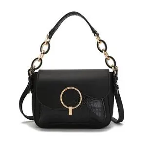 MKF COLLECTION BY MIA K. Fanta Croc Shoulder Bag - Black