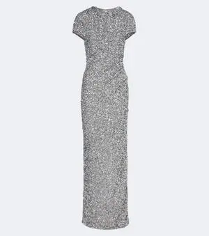 Rachel Gilbert Zayn Embellished Gown - Silver