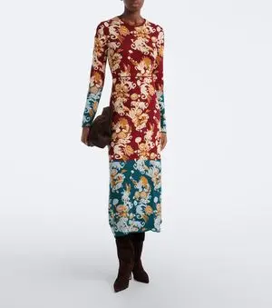 La DoubleJ Coven Jacquard Cotton-blend Midi Dress