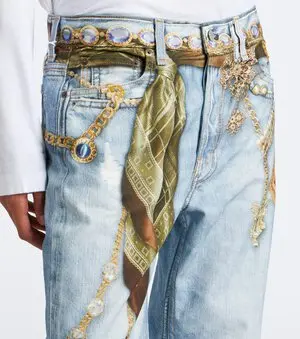 Acne Studios Trompe L’oeil Printed Wide-leg Jeans