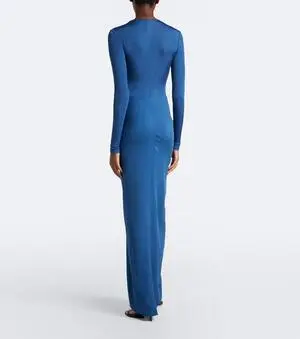 Christopher Esber Open Twist Cutout Ruched Jersey Maxi Dress