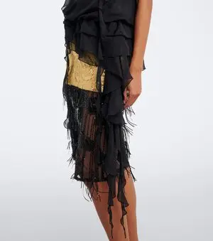 JACQUES WEI Chiffon Halterneck Top