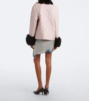 JACQUES WEI Embroidered Satin Miniskirt