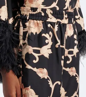 La DoubleJ Buttercup Printed Silk Palazzo Pants