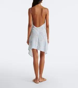 Emilio Pucci Labirinto Silk Crepe De Chine Minidress