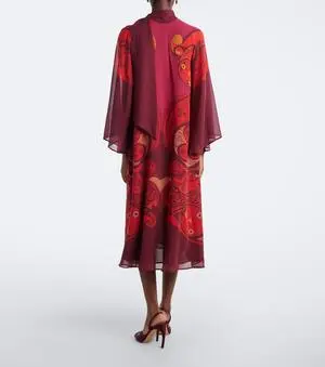 La DoubleJ Alchemy Printed Silk Georgette Midi Dress