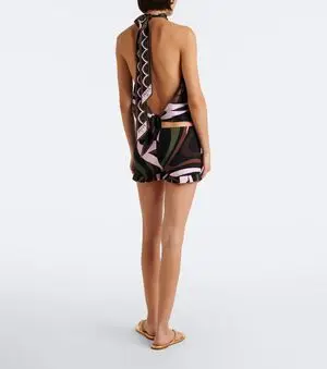 Emilio Pucci Marmo Ruffled Jersey Shorts