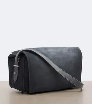 Balenciaga Le 7 Medium Suede Shoulder Bag