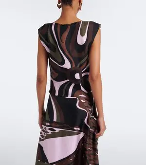 Emilio Pucci Marmo Silk Twill Top