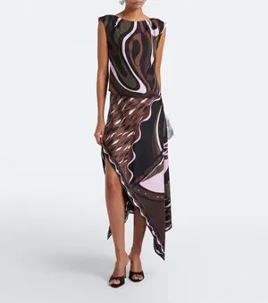 Emilio Pucci Marmo Silk Twill Top