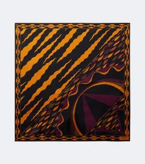 Emilio Pucci Fiamme And Nawaho Silk Twill Scarf - Multicoloured