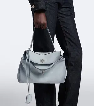 Balenciaga Rodeo Medium Suede Shoulder Bag - Blue