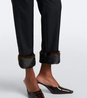 Loulou De Saison Haden Cropped Virgin Wool Slim Pants