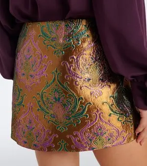Retrofete Delphira Brocade Miniskirt