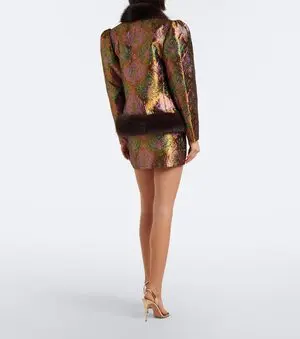 Retrofete Delphira Brocade Miniskirt
