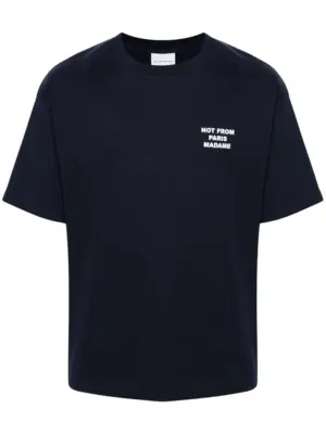 Drole De Monsieur Slogan-print T-shirt - Blue