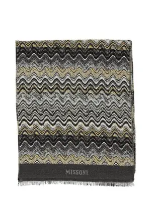 Missoni Zigzag-pattern Wool Scarf