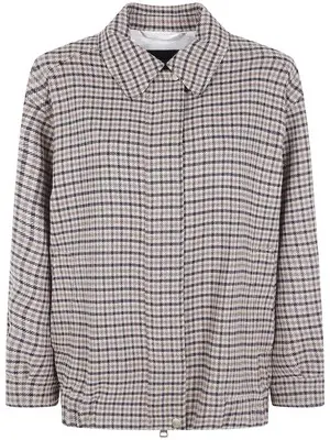 Seventy Checked Shirt Jacket By - Beige