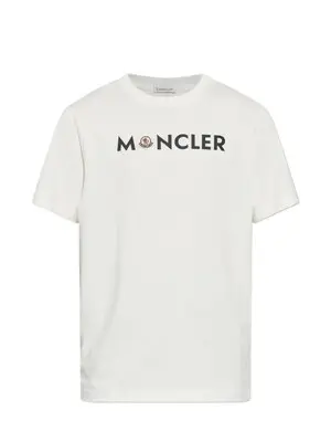 Moncler Logo Cotton T-shirt - White