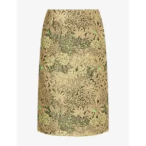 Dries Van Noten Sentista Jacquard Woven Midi Skirt - Multi